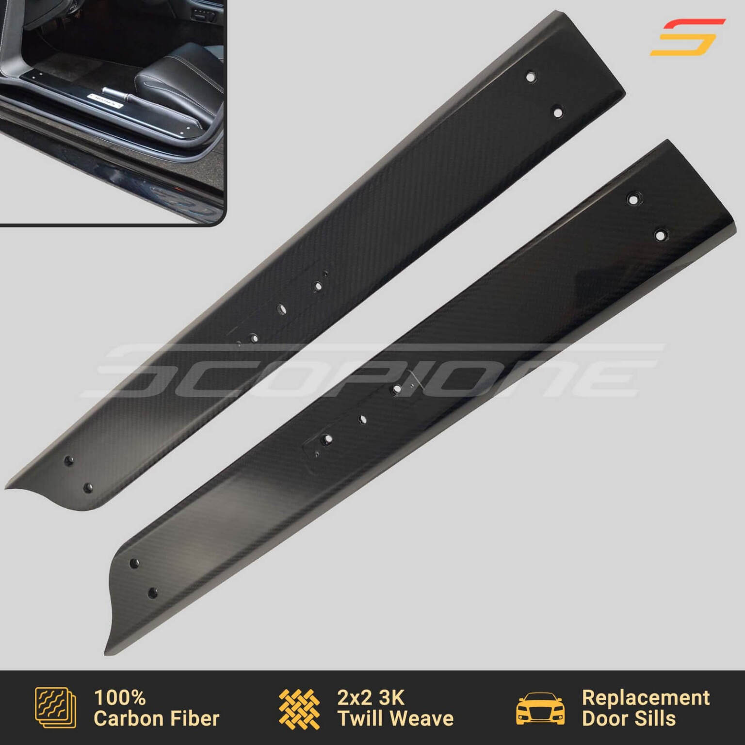 Scopione Carbon Fiber Fender Side Strakes for Aston Martin 06-17 Vantage