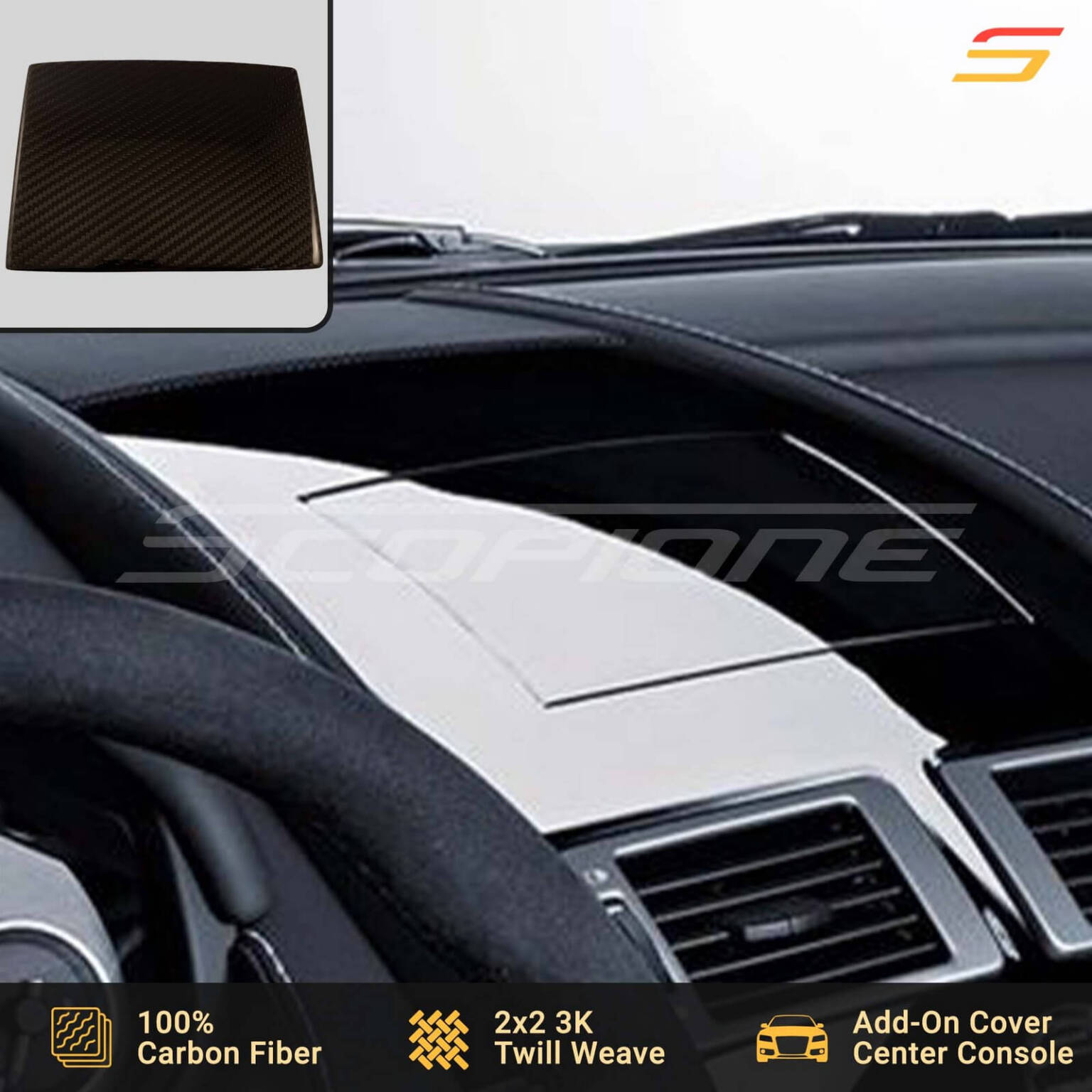 Scopione Carbon Fiber Navigation Dash Trim for Aston Martin DBS DB9 Vantage