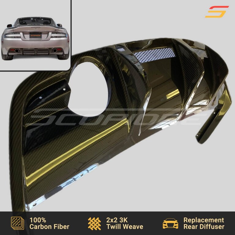 Scopione Carbon Rear Diffuser for Aston Martin DBS Virage DB9