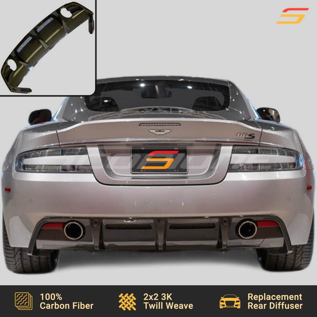 Scopione Carbon Rear Diffuser for Aston Martin DBS Virage DB9