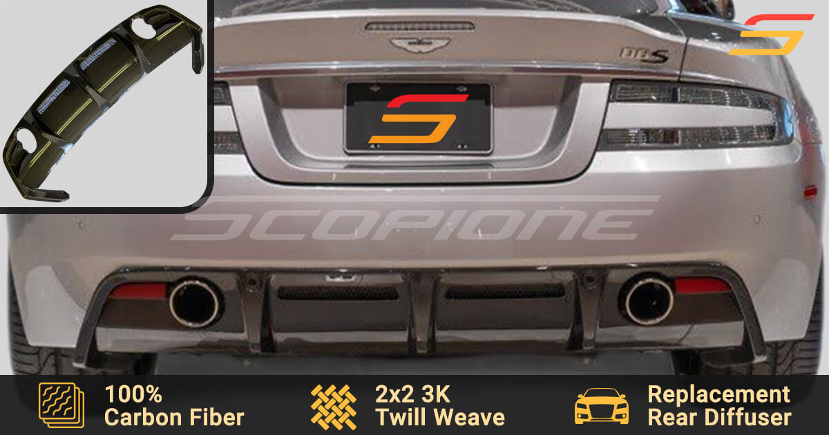 Scopione Carbon Rear Diffuser for Aston Martin DBS Virage DB9