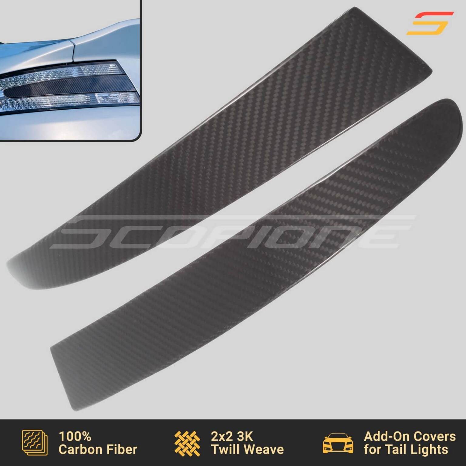 Scopione Carbon Fiber Rear Bumper Diffuser for Aston Martin DBS Virage DB9