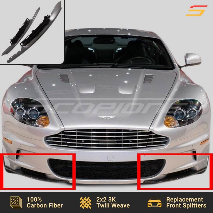 Scopione Carbon Front Bumper Splitters for Aston Martin DBS