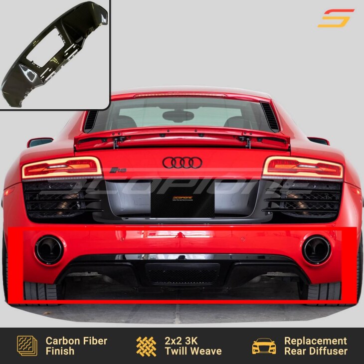 Audi R8 Carbon Fiber Rear Diffuser | Premium Aero Upgrade