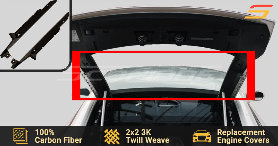 Scopione Carbon Engine Lid Side Covers for Audi 08-15 R8 Coupe