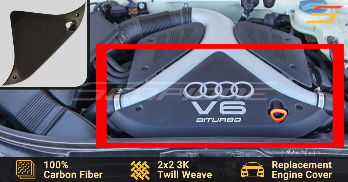Scopione Audi S4 B5 A6 C5 2.7T Carbon Fiber Front Engine Cover