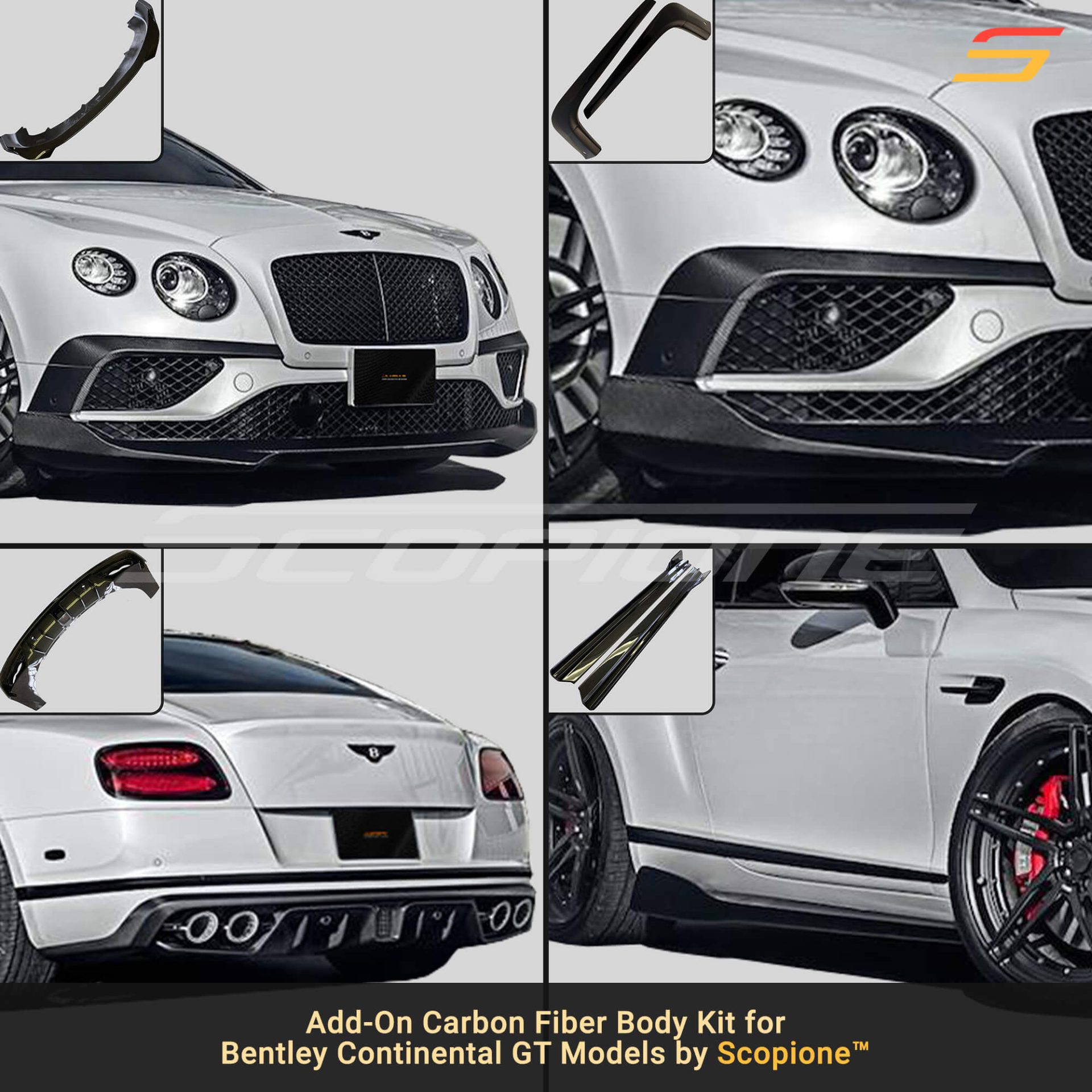 Scopione Carbon Full Body Kit for 16-18 Continental GT V8 S