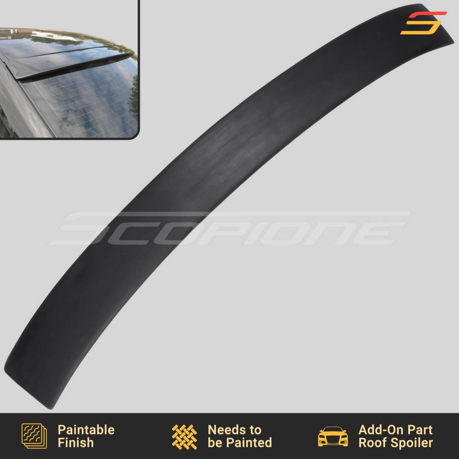 Scopione FiberGlass Rear Roof Spoiler for BMW 5 Series E39