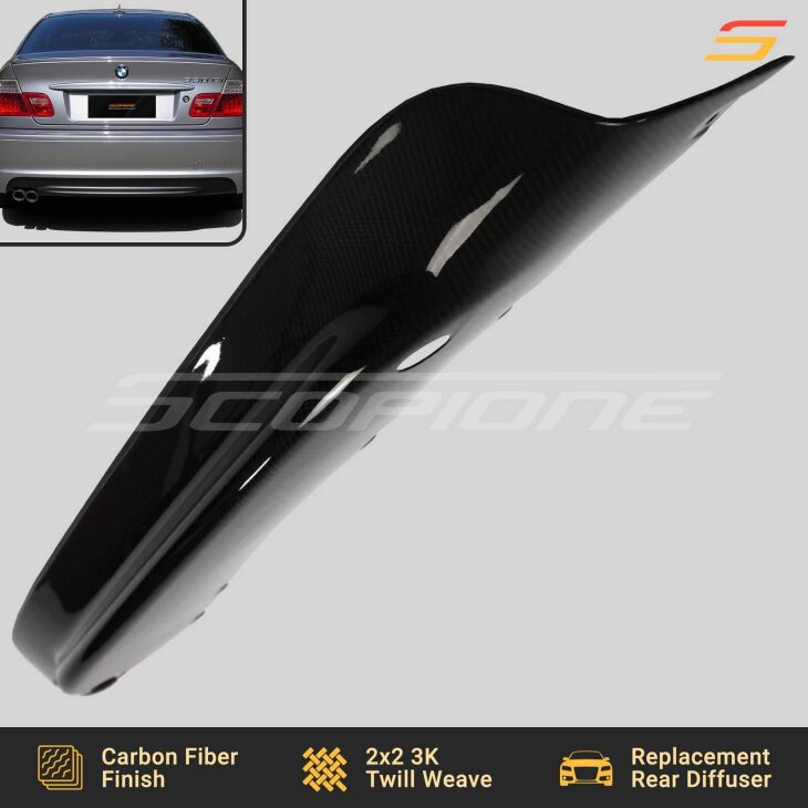 Scopione Carbon Fiber Rear M-Tech Bumper Diffuser for BMW E46
