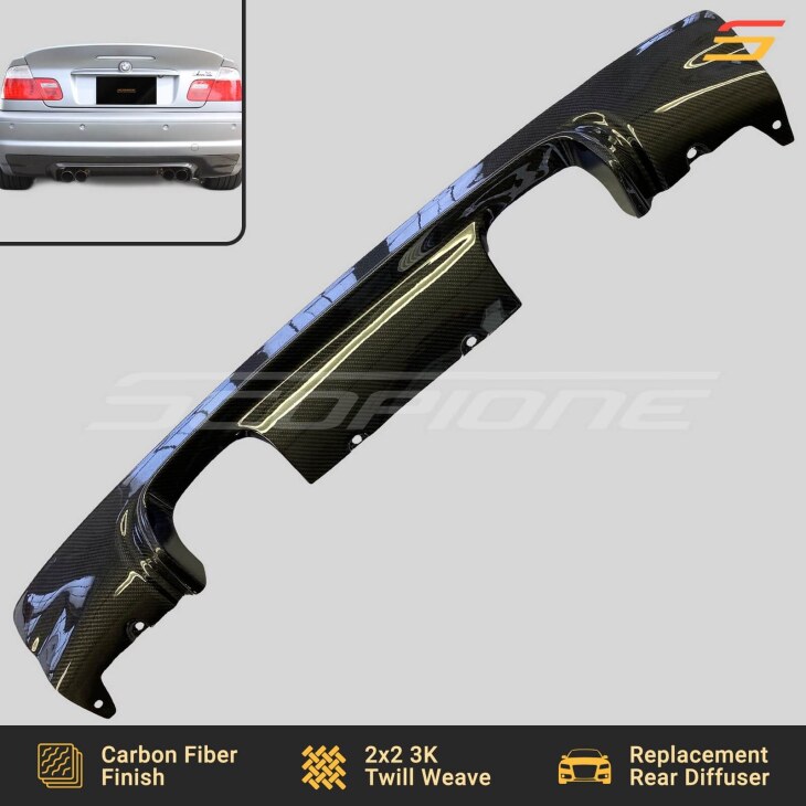 Scopione Carbon Fiber Rear M-Tech Bumper Diffuser for BMW E46