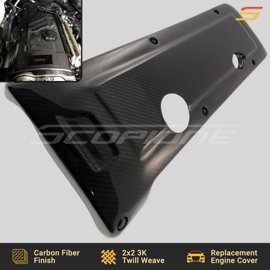 Scopione Carbon Fiber Engine Cover for M3 E46 & Z4M E85 E86 - S54