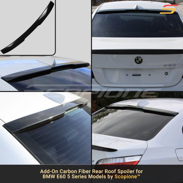 Scopione Carbon Fiber Rear Roof Spoiler for BMW 5 Series E60
