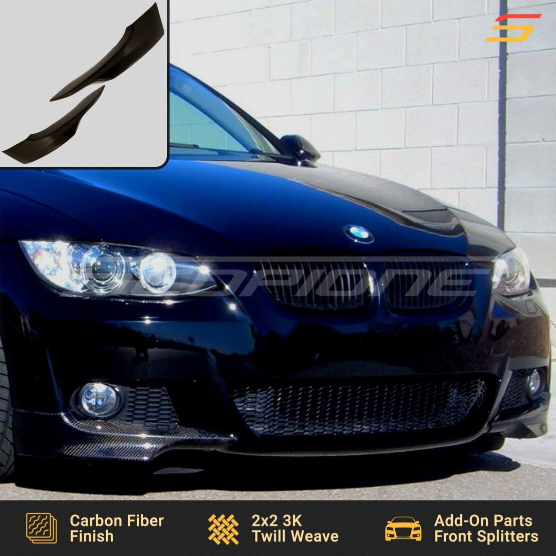 Scopione Carbon Fiber LCI M-Tech Splitters for BMW 3 Series E92 E93