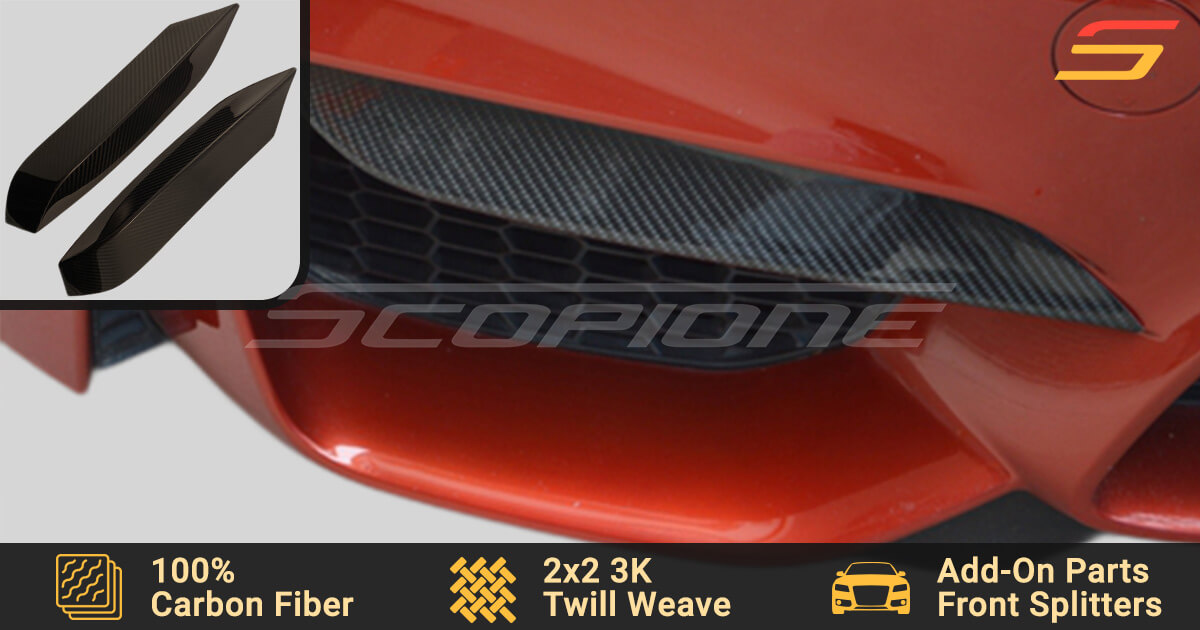 Scopione Carbon Fiber Front Upper Splitters for M3 F80 & M4 F82