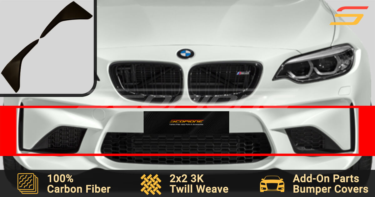 Scopione Carbon Fiber SC2 Upper Splitters for Pre-LCI BMW 2 Series M2