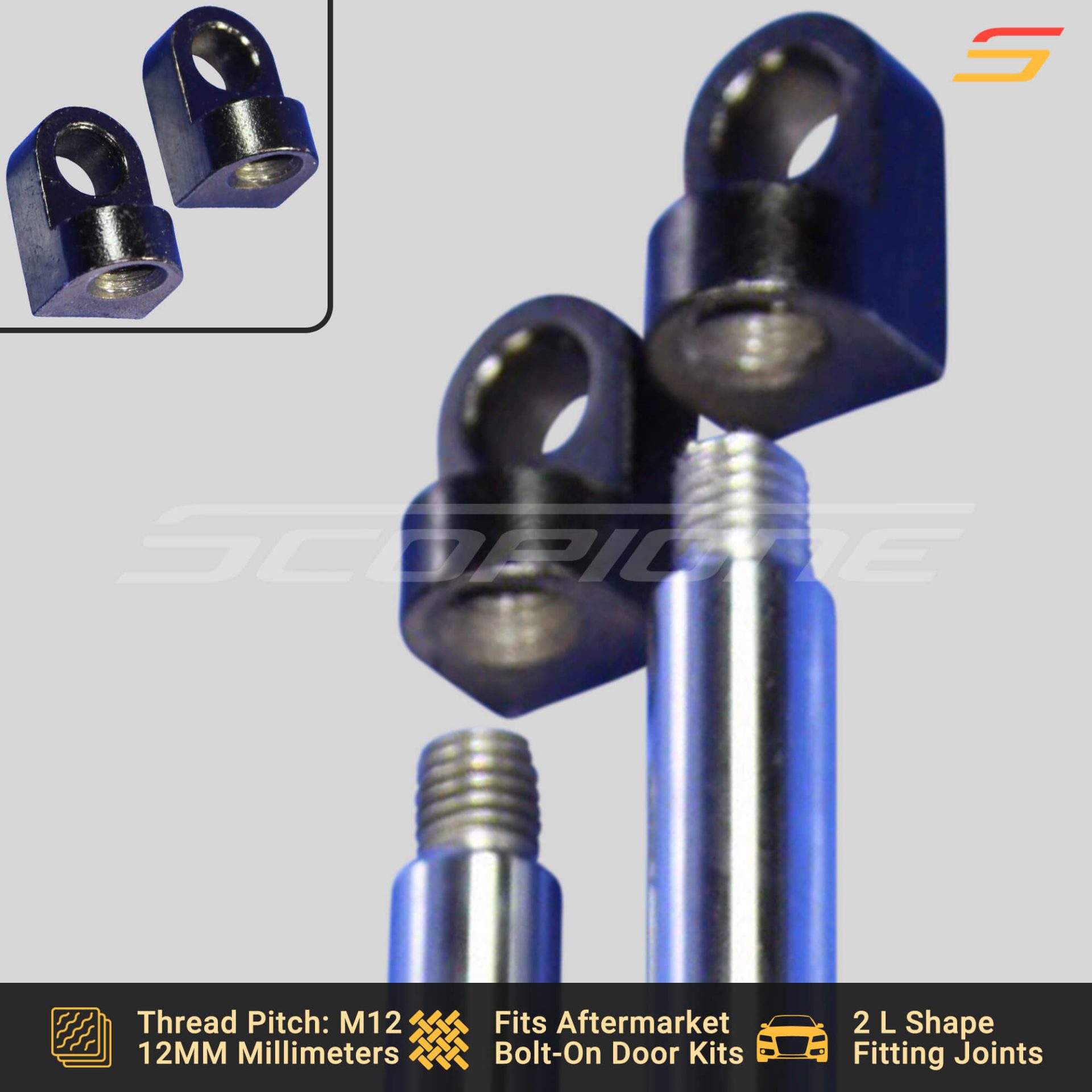 Lambo Vertical Door Kit Replacement Shocks Fittings Ends Joints