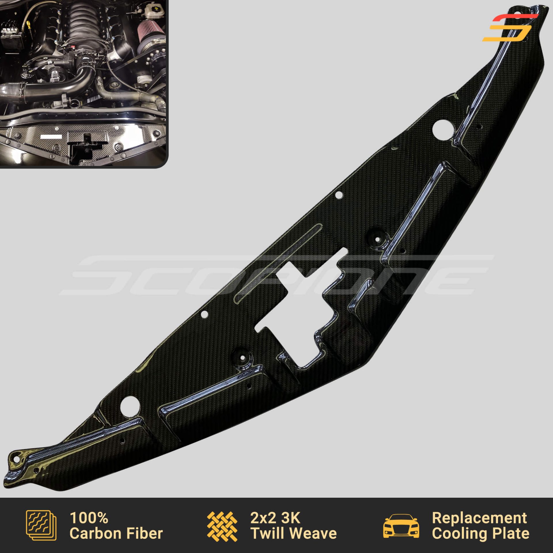 Scopione Carbon Fiber Rear Spoiler Winglets for Corvette C7 Z06 GS