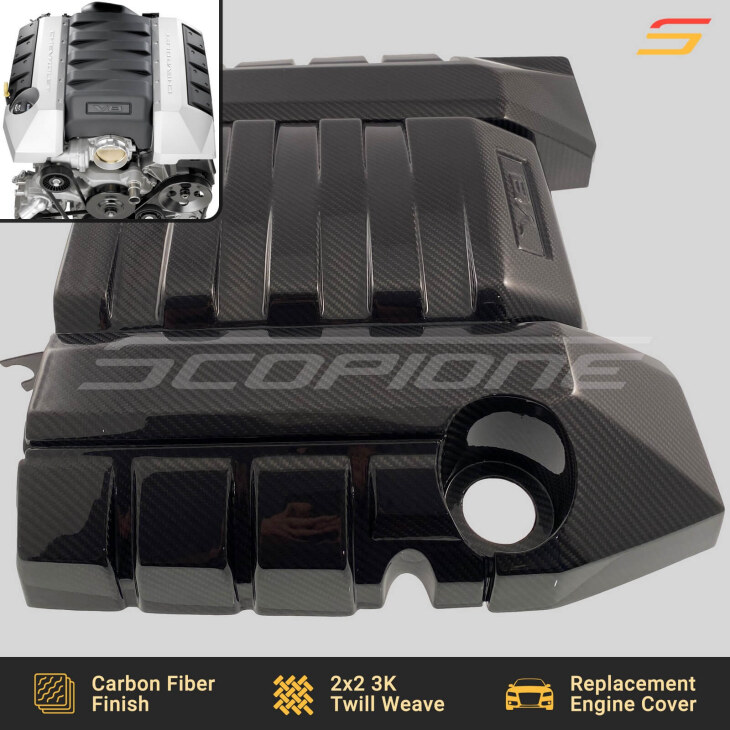 Scopione Carbon Fiber Engine Cover for Chevrolet 10-15 Camaro SS LS3