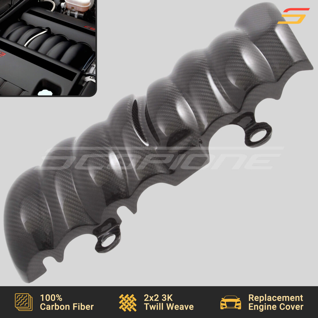 Scopione Carbon LS3 Engine Cover for Corvette C6 & Camaro SS