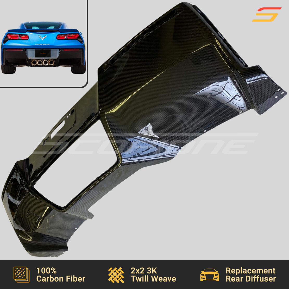 Scopione Carbon Rear Diffuser for Corvette C7 Stingray