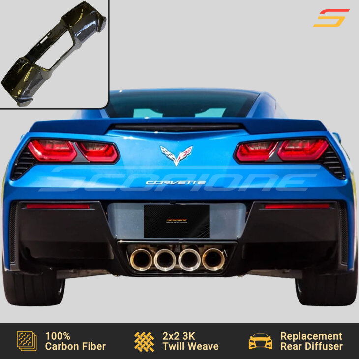 Scopione Carbon Rear Diffuser for Corvette C7 Stingray