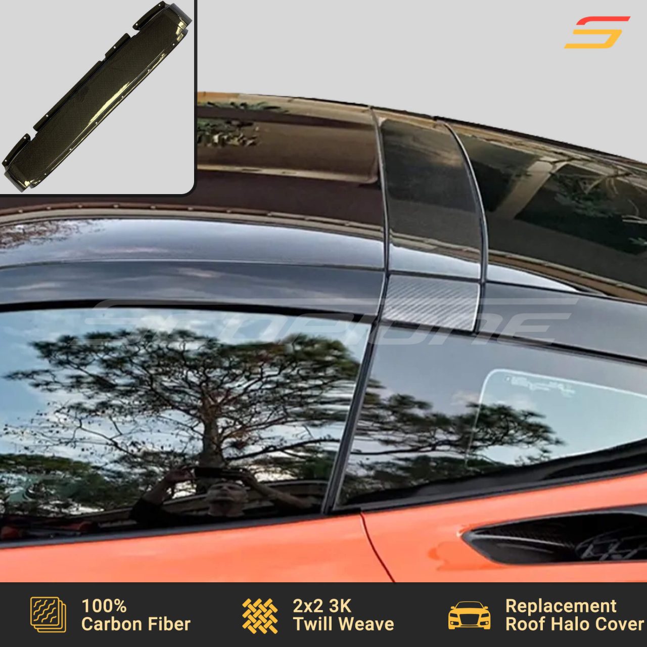 Scopione Carbon Roof Halo Panel Cover for Corvette C7 Stingray