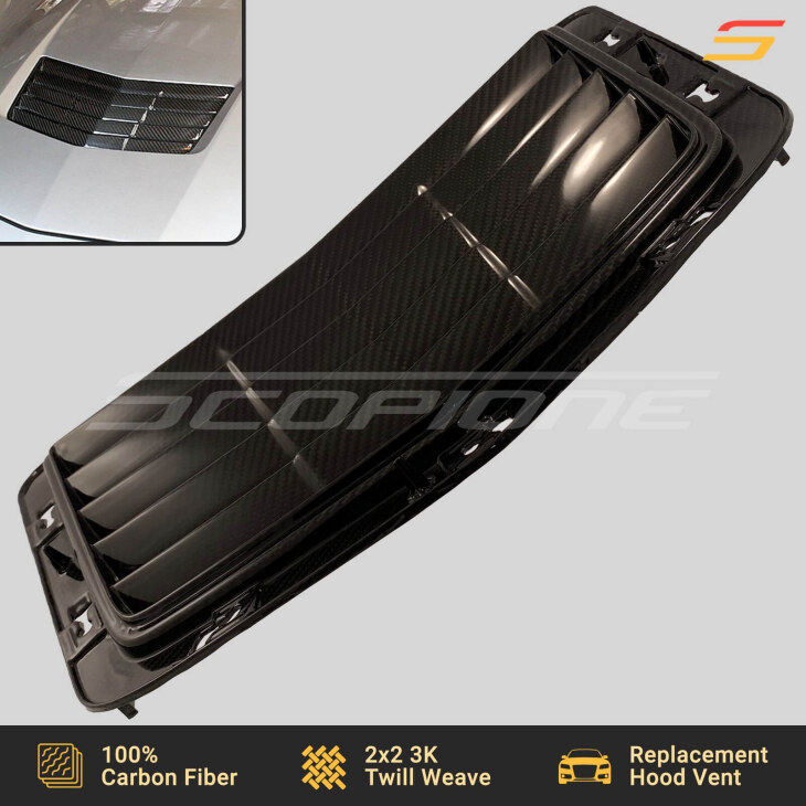 Scopione Carbon Front Hood Air Vent for Corvette C7 Stingray GS