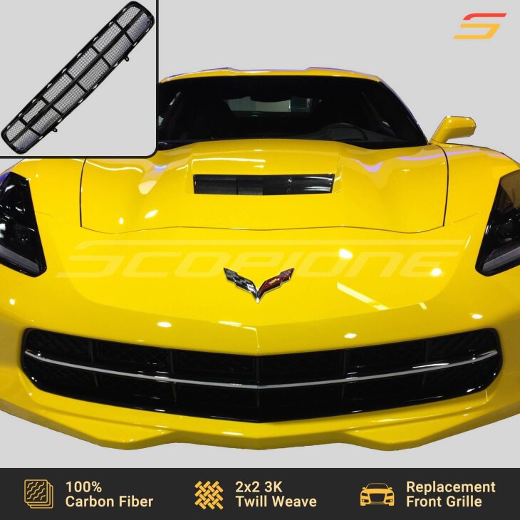 Scopione Carbon Front Bumper Grille for Corvette C7 Stingray