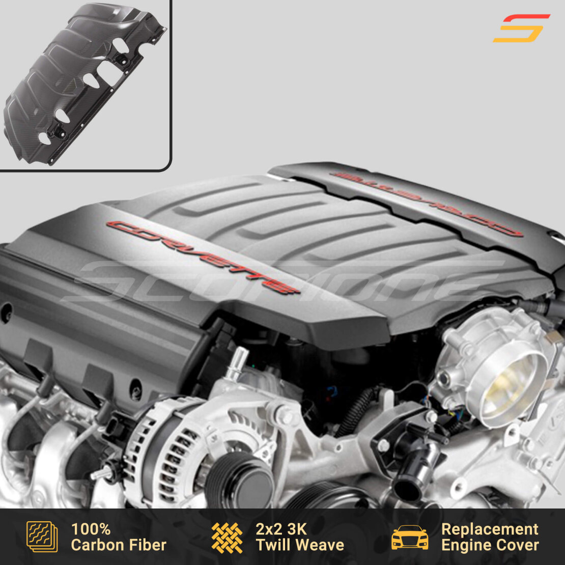 Scopione Carbon LT1 Engine Cover for Corvette C7 & Camaro SS