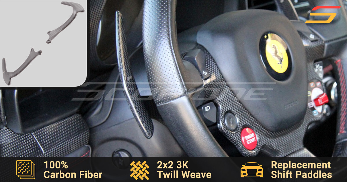 Scopione Carbon Fiber Replacement Shift Paddles for Ferrari 458 F12 FF
