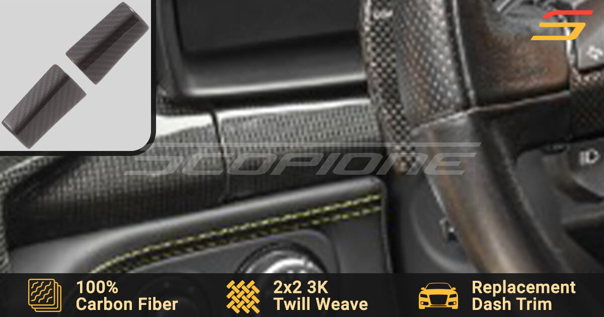 Scopione Carbon Dashboard AC Vents Trim Caps for Ferrari 458