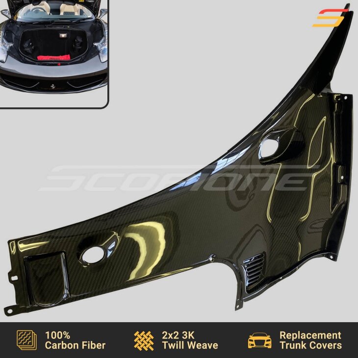Scopione Carbon Fiber Top Bonnet Trunk Covers for Ferrari 458 Italia ...
