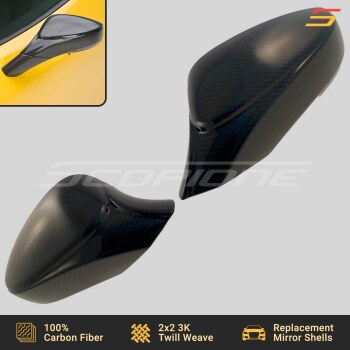 Scopione Carbon Replacement Side Mirrors & Bases | Ferrari 458