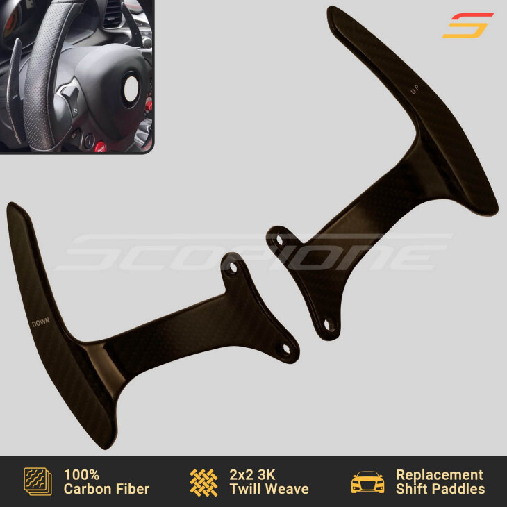 Scopione Carbon Fiber Exterior Door Handles for Ferrari 488 GTB F8 ...
