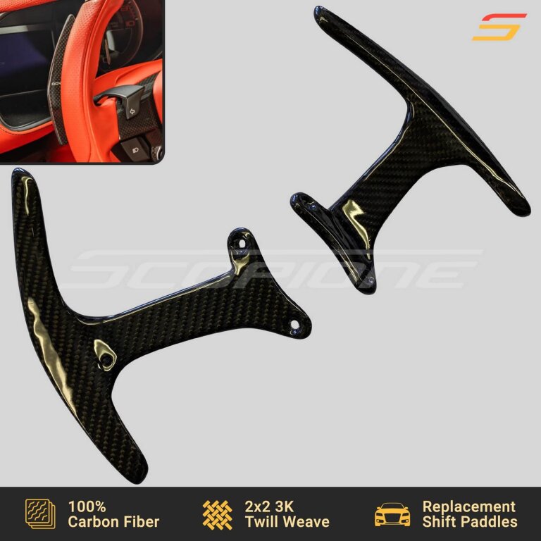 Scopione Carbon Fiber Extended GT Shift Paddles for Ferrari 488 812 F8