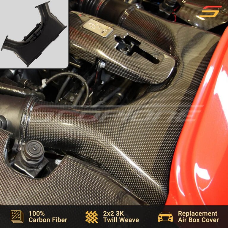 Scopione Carbon Fiber Engine Air Box Cover for Ferrari 488 GTB F8 ...