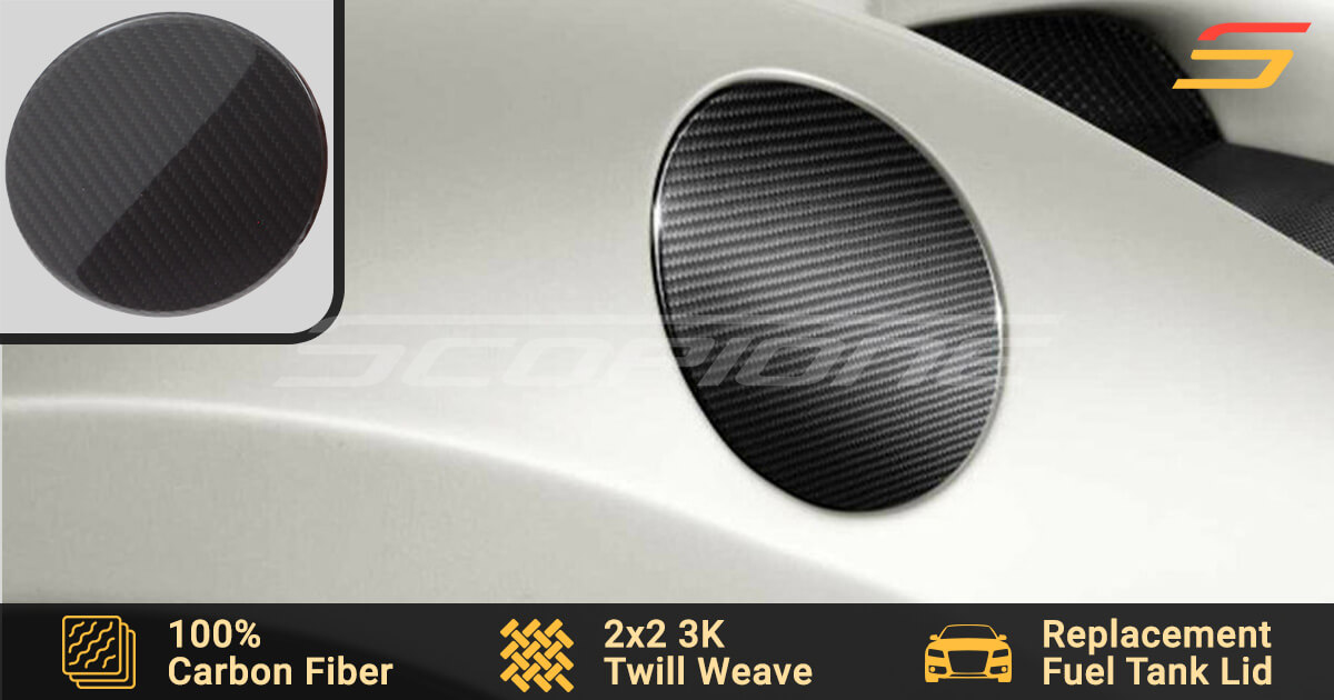 Scopione Carbon Fiber Fuel Tank Lid Gas Door for Ferrari 488 GTB F8 ...