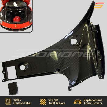 Scopione Carbon Fiber Top Bonnet Trunk Covers for Ferrari 488 GTB & Spider