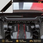 Scopione Carbon Fiber Center Engine Cover for Ferrari 488 GTB F8 Tributo