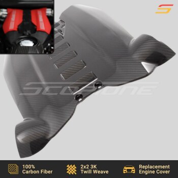 Scopione Carbon Fiber Air Intake Engine Cover for Ferrari 488 GTB & Spider