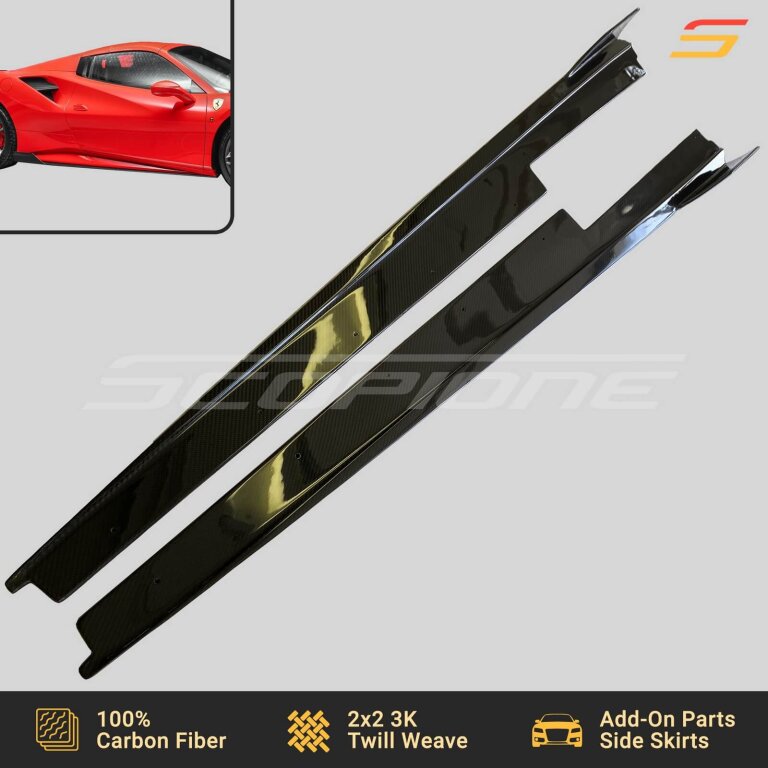 Scopione Carbon Fiber Front Center Splitter for Ferrari 488 GTB & Spider