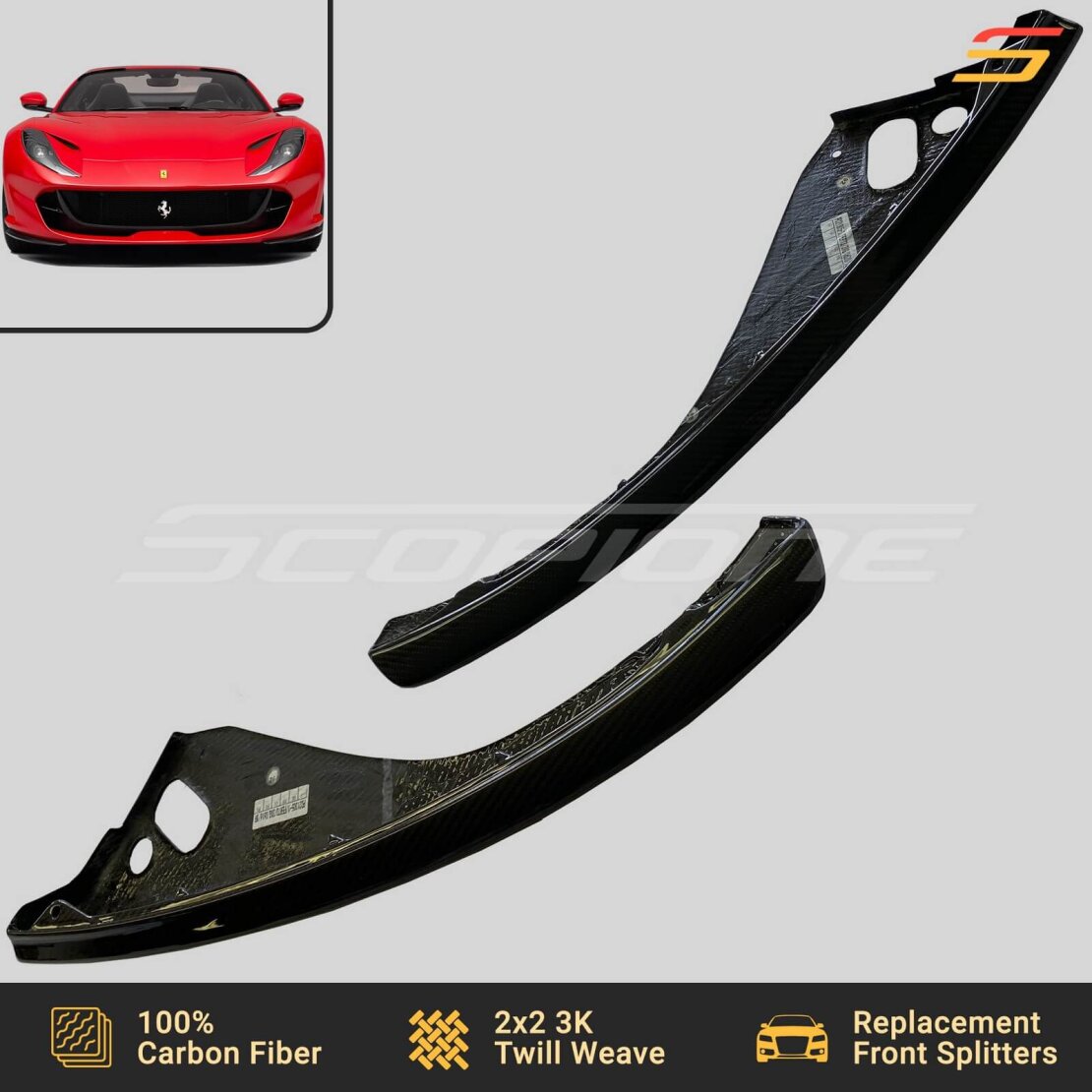 Scopione Carbon Fiber Rear Bumper Diffuser for Ferrari F430