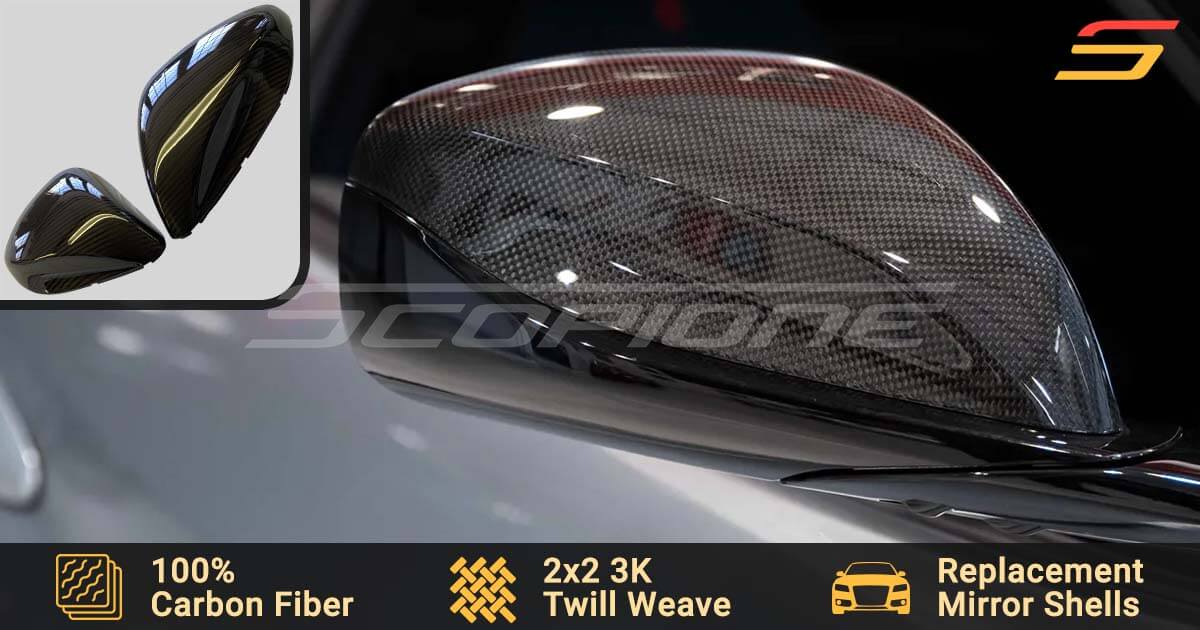 Scopione Carbon Fiber Replacement Side Mirrors for Ferrari 812 & GTC4Lusso