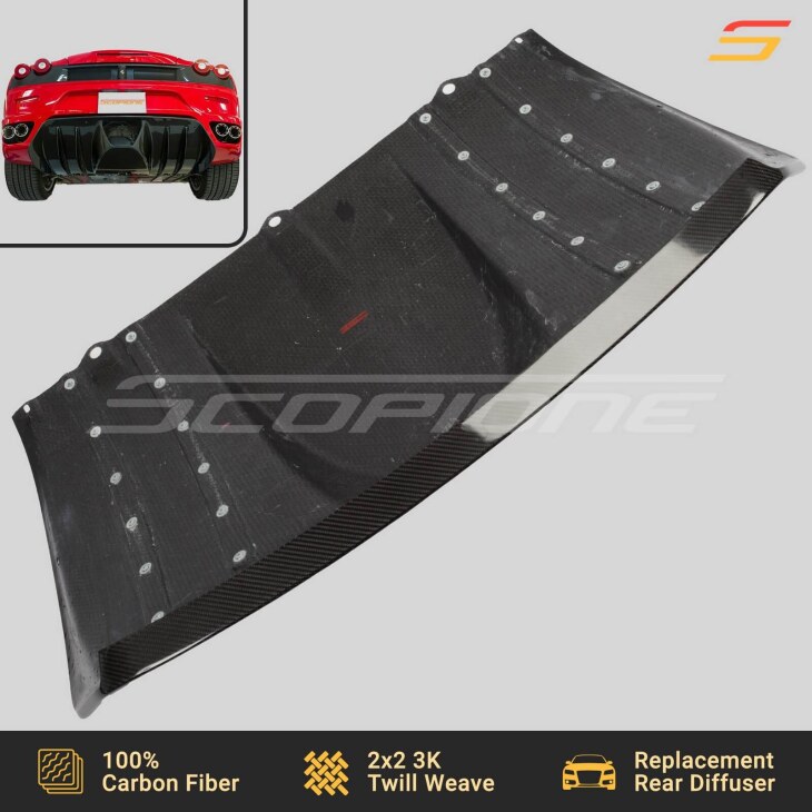 Scopione Carbon Fiber Rear Bumper Diffuser for Ferrari F430