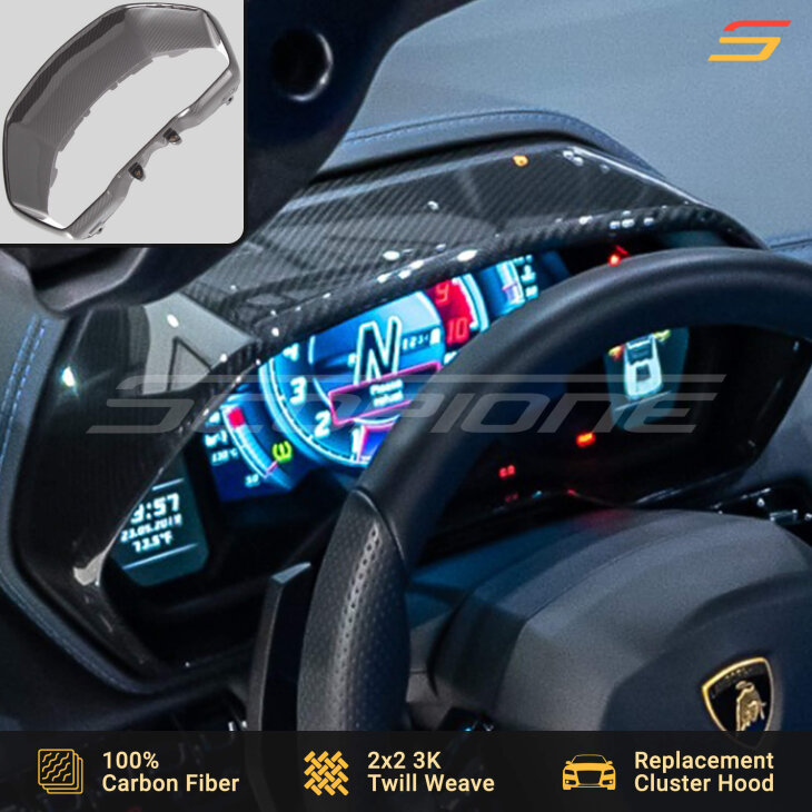 Scopione Carbon Fiber Dash Gauge Cluster Hood for Aventador