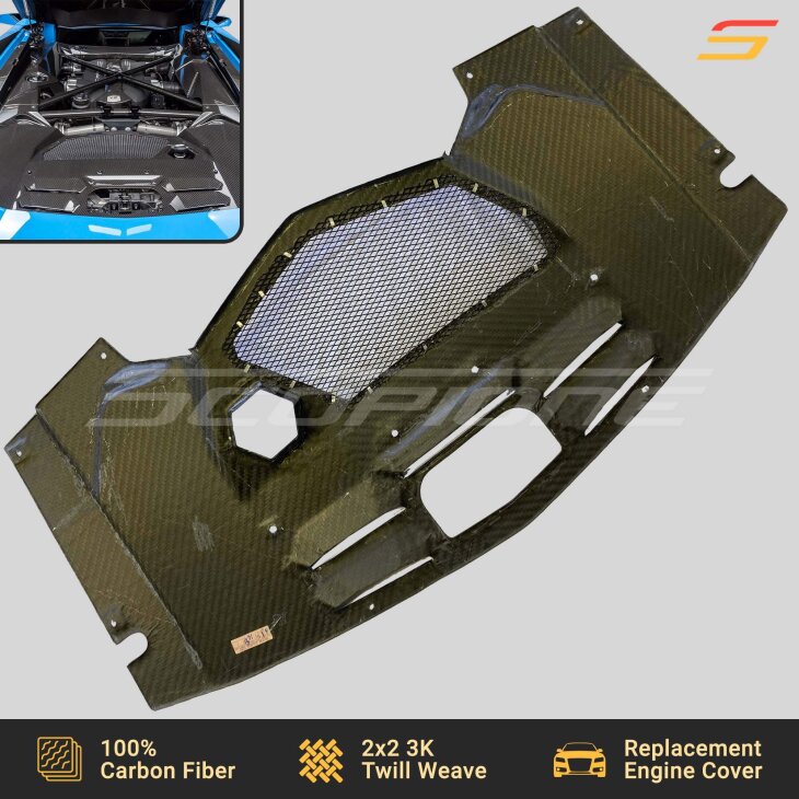 Scopione Carbon Fiber Center Engine Cover for Aventador