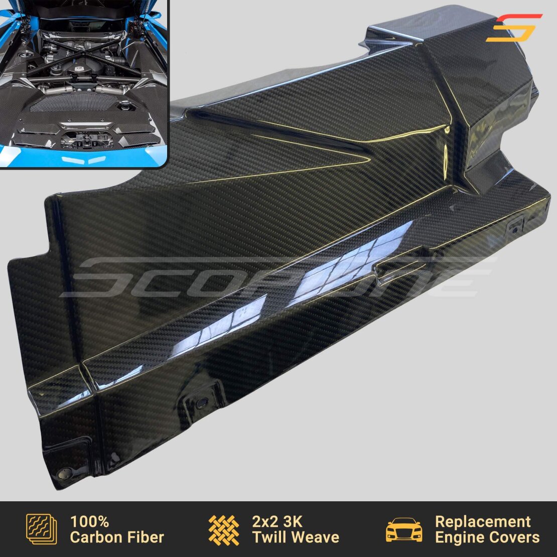 Scopione Carbon Fiber Side Engine Covers for Aventador