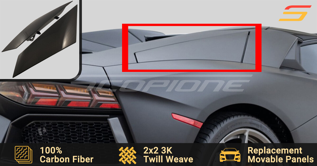 Scopione Carbon Fiber Movable Air Intake Panels for Aventador