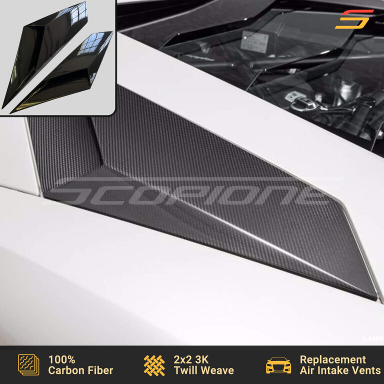 Scopione Carbon Fiber Side Upright Air Intake Vents for Aventador