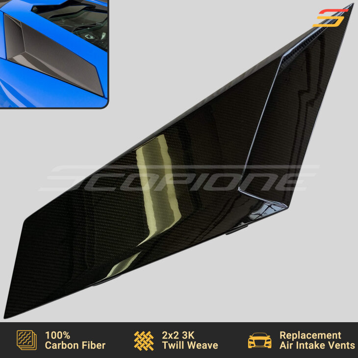Scopione Carbon Fiber Side Upright Air Intake Vents for Aventador
